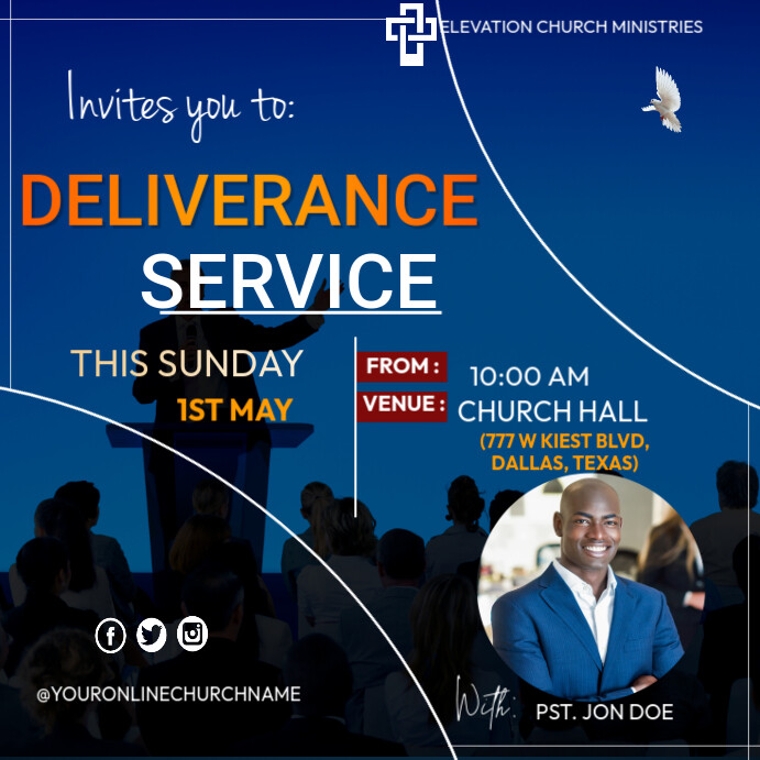DELIVERANCE SERVICE Template | PosterMyWall
