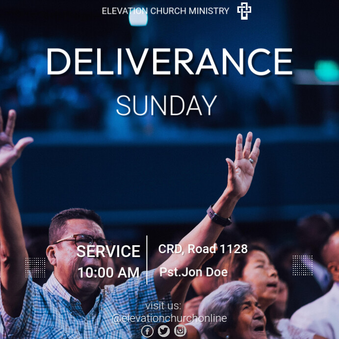 Copy of DELIVERANCE SERVICE | PosterMyWall
