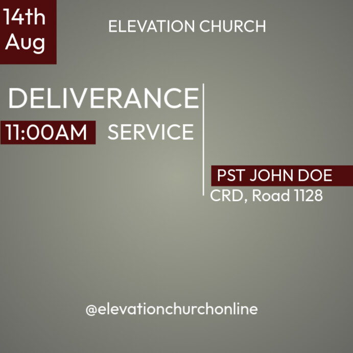 DELIVERANCE SERVICE Template | PosterMyWall
