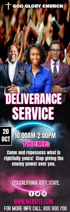 Deliverance service design template | PosterMyWall