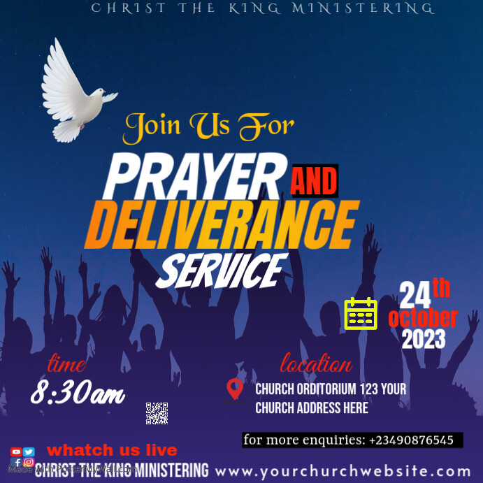Copy of DELIVERANCE SERVICE | PosterMyWall
