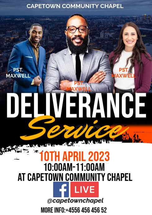 deliverance service flyer poster (1) Template | PosterMyWall