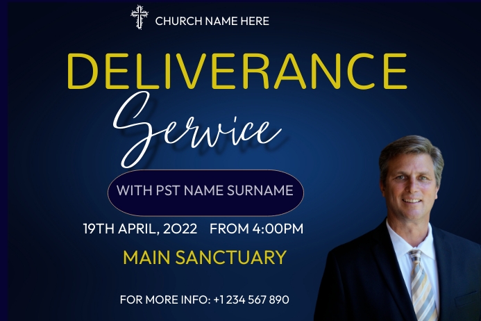 Deliverance service poster (1) Template | PosterMyWall
