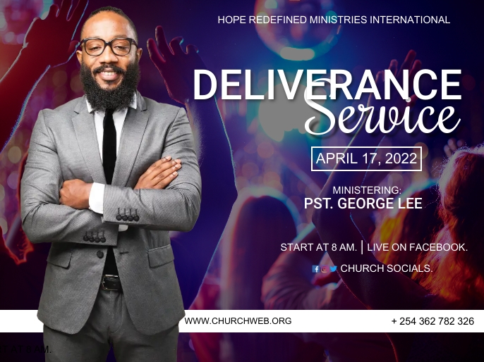 Deliverance service poster Template | PosterMyWall