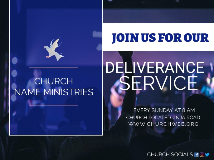 Deliverance service poster Template | PosterMyWall