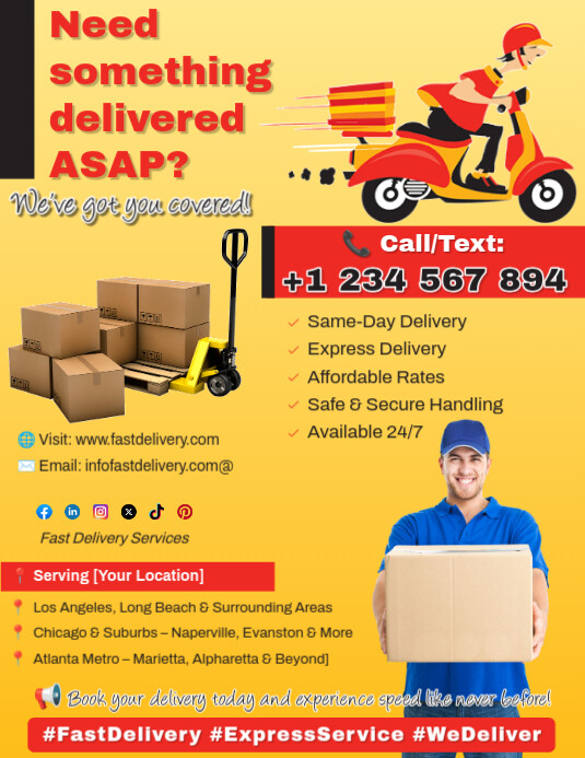 Copy of Delivery & Transport Services Ad | PosterMyWall