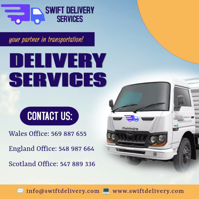 Copy of Delivery and Transport Service Ad | PosterMyWall