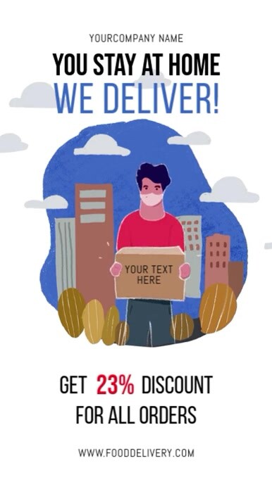 delivery at home Template | PosterMyWall