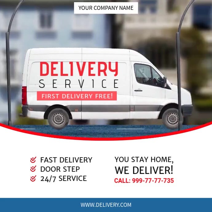 delivery at home Template | PosterMyWall