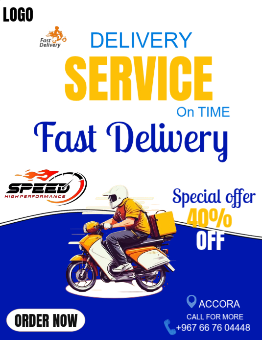 Delivery brand flyer Design Template | PosterMyWall