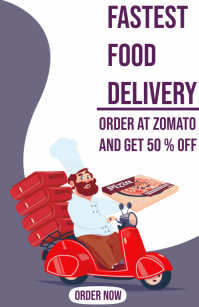 Delivery Take-Out Online Orders Window Poster Template | PosterMyWall
