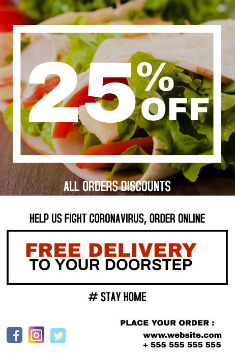 Delivery flyer advertisement Template | PosterMyWall