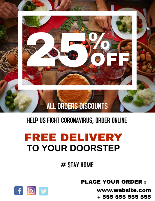 Food Delivery Flyers Printable