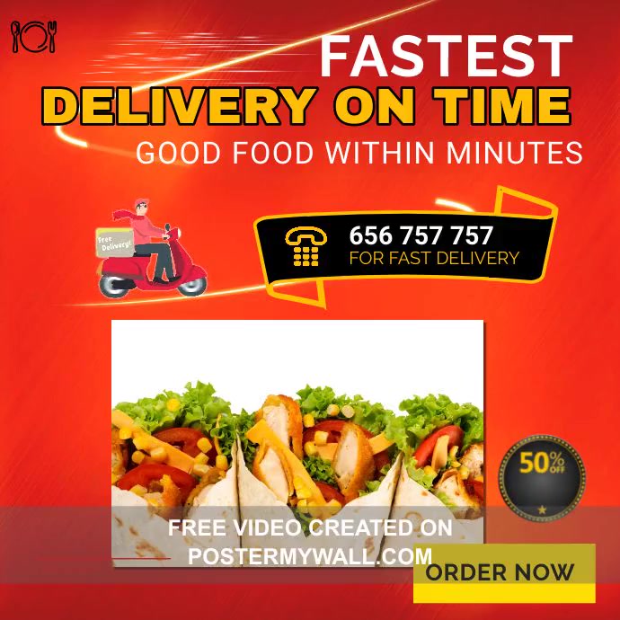 Delivery food template | PosterMyWall