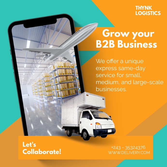 DELIVERY / LOGISTIC SERVICE TEMPLATE | PosterMyWall