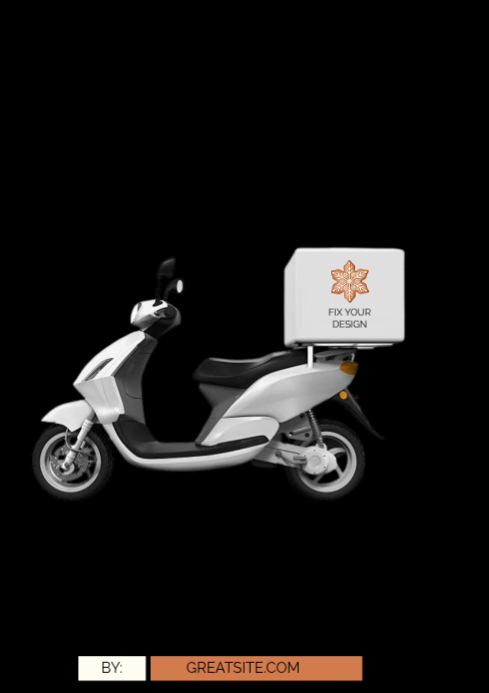 delivery motorcycle Mockup Template | PosterMyWall