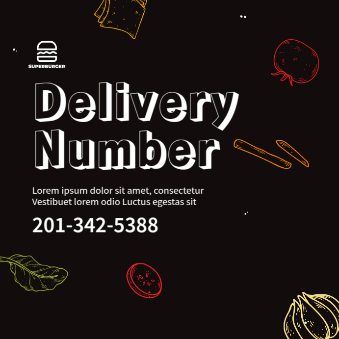 Delivery Number Template | PosterMyWall