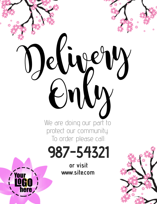 Delivery Only fashion store front poster Template | PosterMyWall