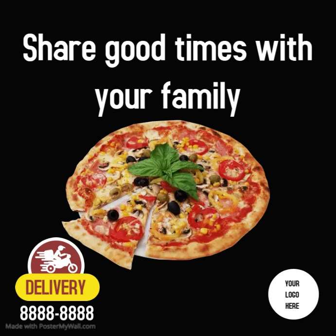 Delivery Pizza Template | PosterMyWall