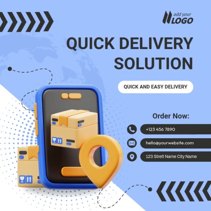 Copy of Delivery Service Ad Template | PosterMyWall