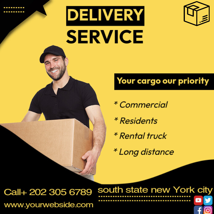 Plantilla de Delivery service add | PosterMyWall