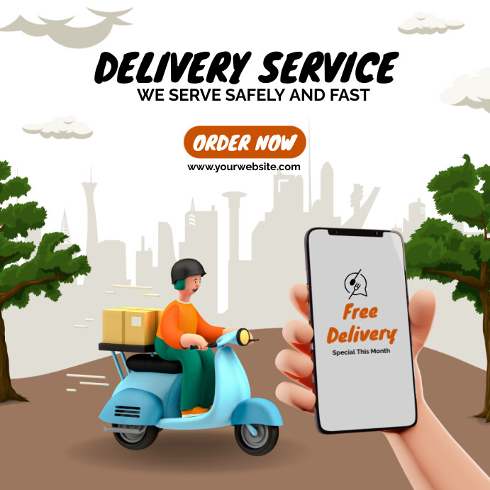 Copy of Delivery Service | PosterMyWall