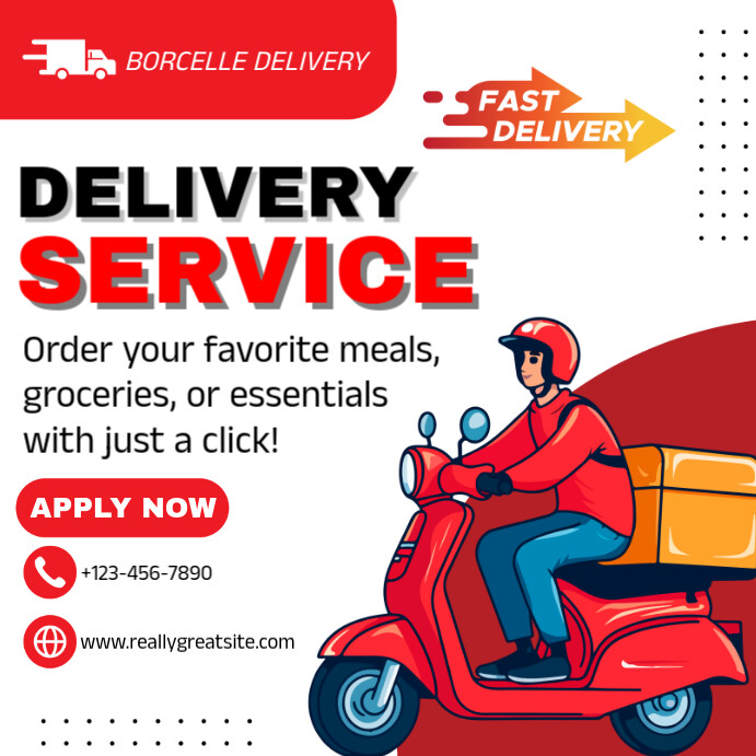 Delivery Service Templat | PosterMyWall