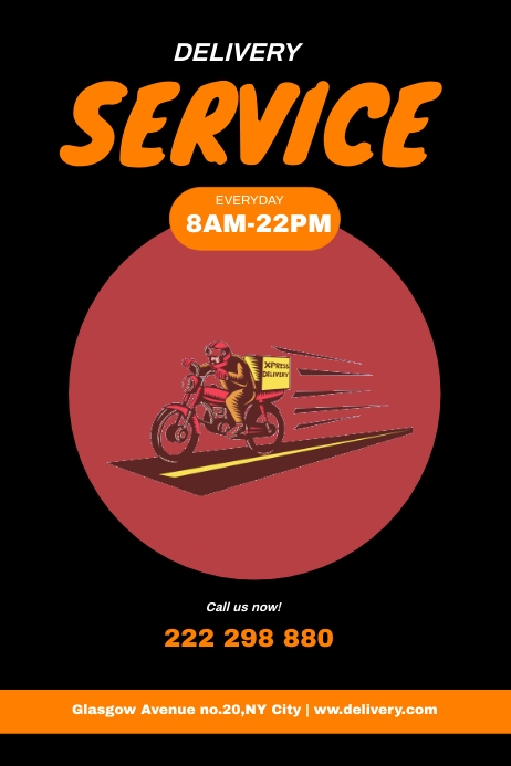 Delivery Service Flyer Templat | PosterMyWall