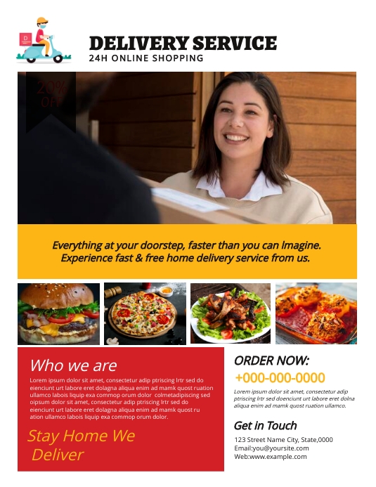Delivery Service Flyer Template | PosterMyWall