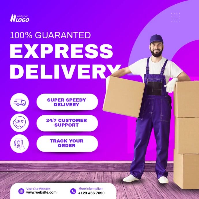 Plantilla de Delivery Services Ads | PosterMyWall
