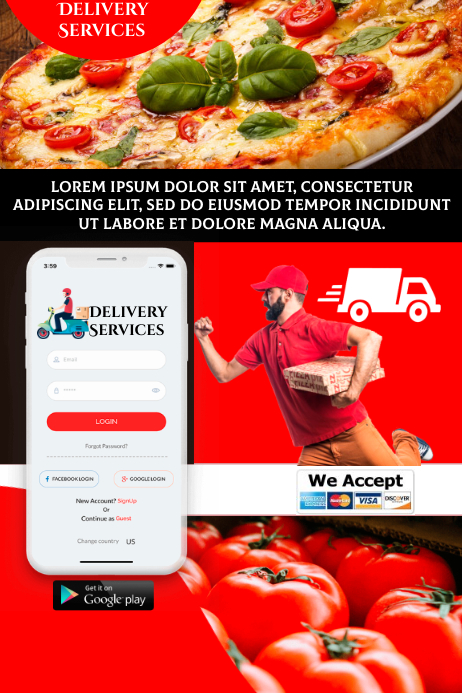 delivery services Template | PosterMyWall