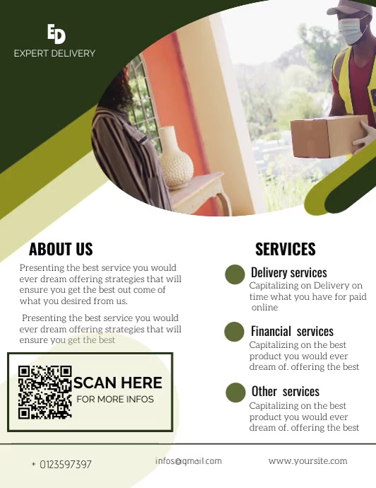 DELIVERY SERVICES Template | PosterMyWall