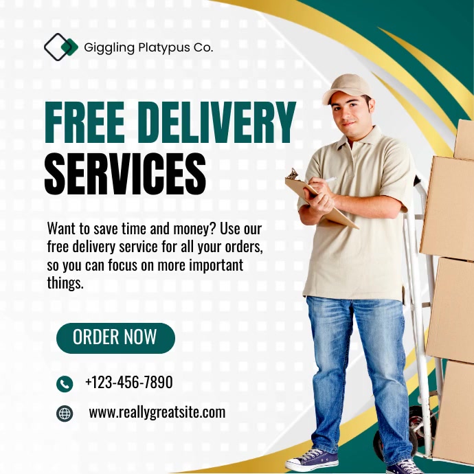delivery services template Modelo | PosterMyWall
