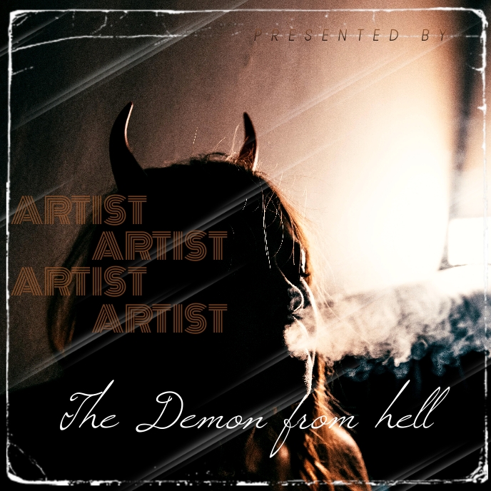 Demon album cover design template | PosterMyWall