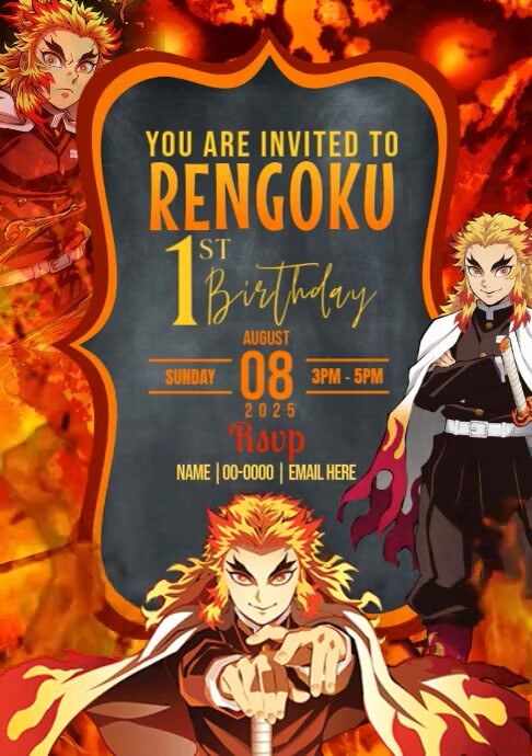 Demon Slayer Template | PosterMyWall