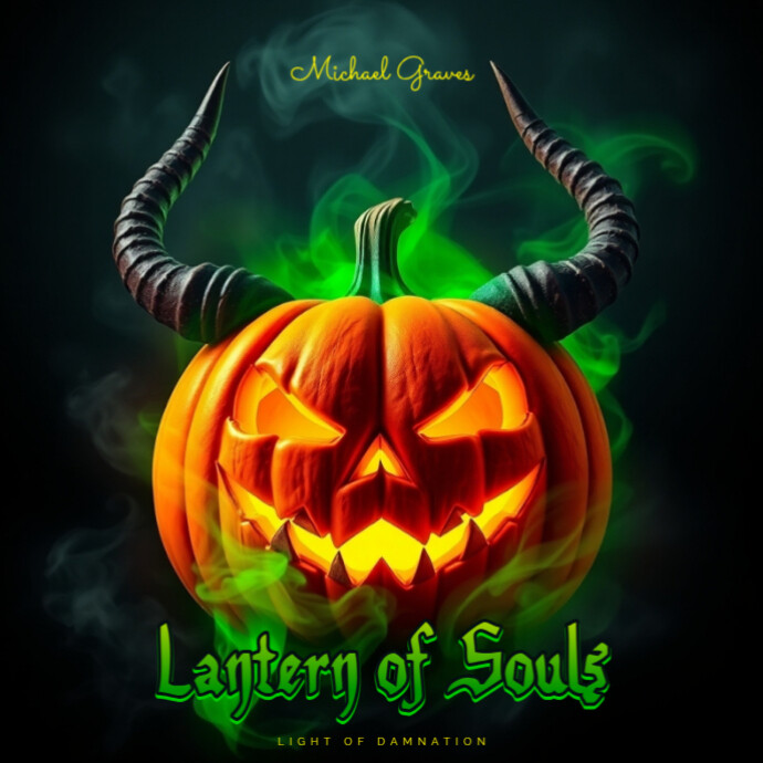 Demonic Pumpkin Halloween Metal Album Cover Template | PosterMyWall
