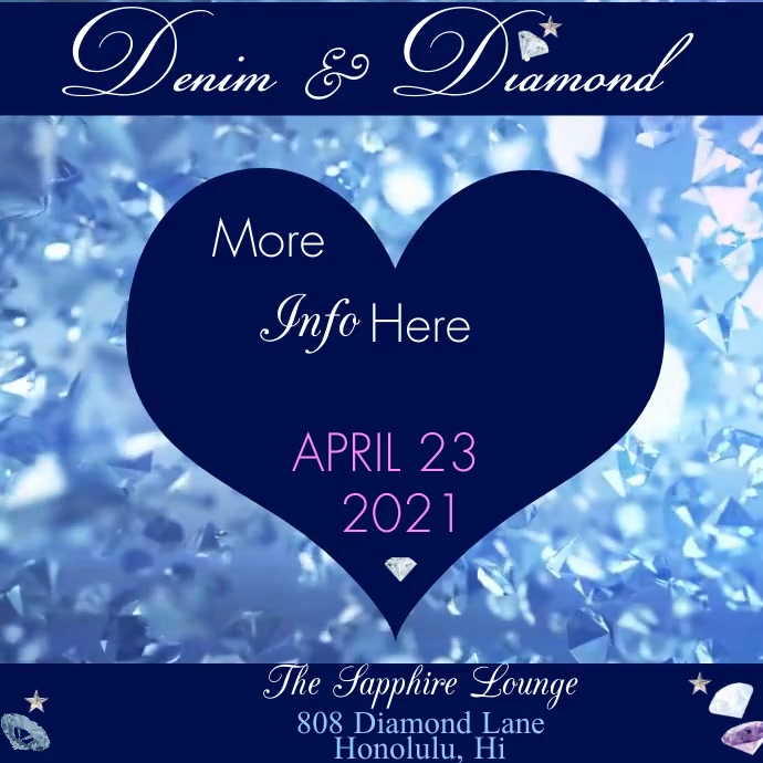 Denim & Diamonds Template | PosterMyWall