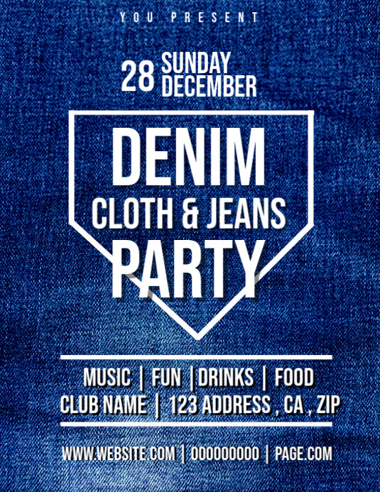 DENIM FLYER Template | PosterMyWall