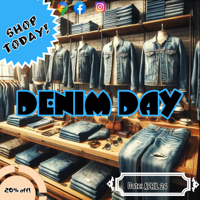 Denim Instagram Post Template | PosterMyWall