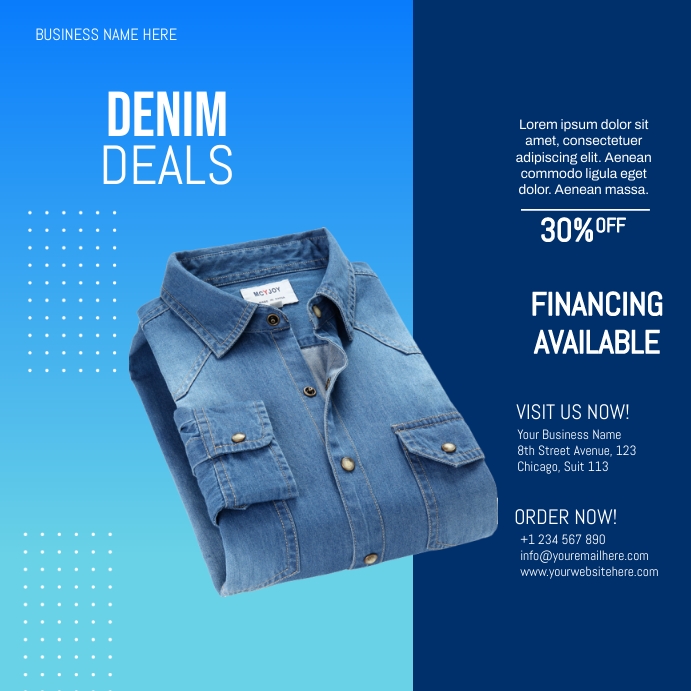 Plantilla de denim sale | PosterMyWall