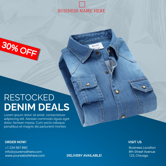 Plantilla de Volante de Venta de Mezclilla | PosterMyWall