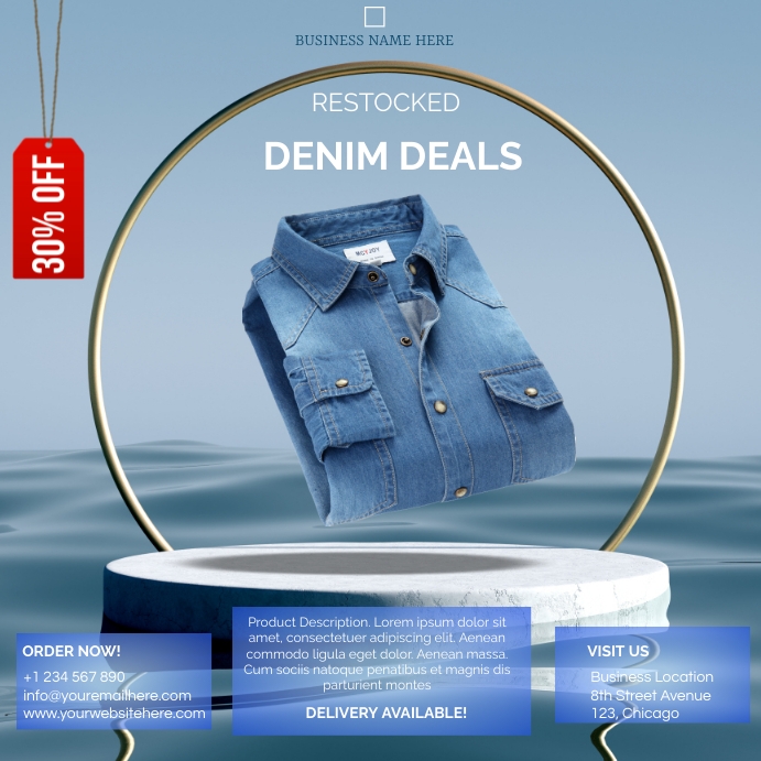 denim sale flyer Template | PosterMyWall