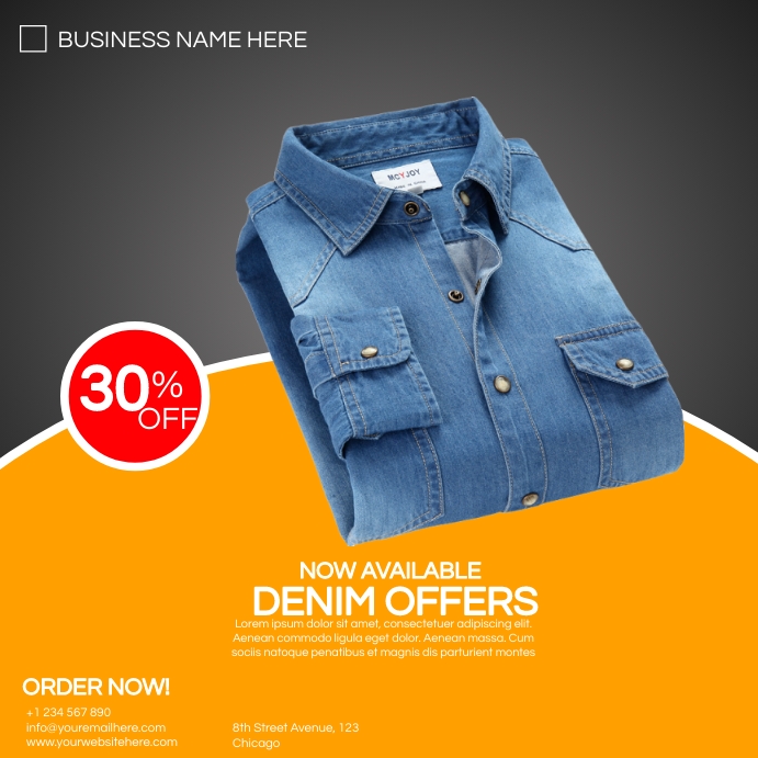 denim sale flyer Template | PosterMyWall