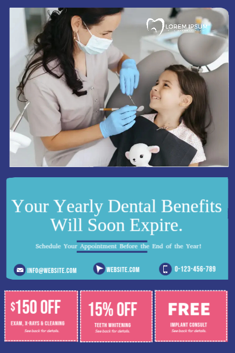Dental Benefits Poster เทมเพลต | PosterMyWall