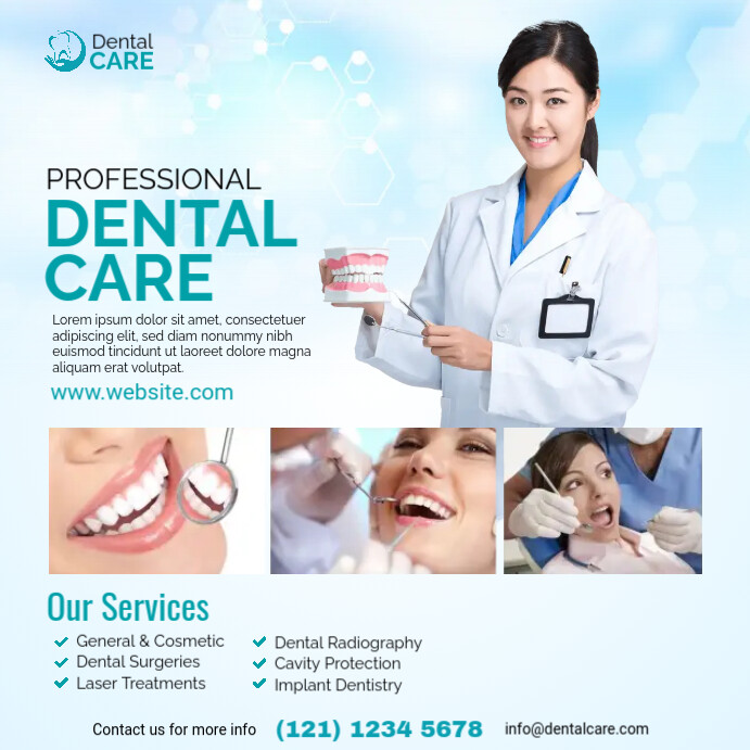 Dental Care Ad Template | PosterMyWall