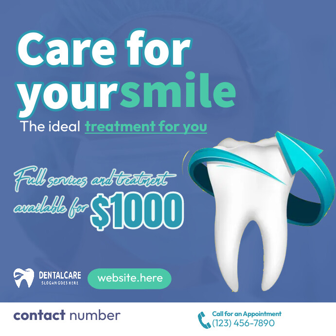 Dental Care Ads Template | PosterMyWall