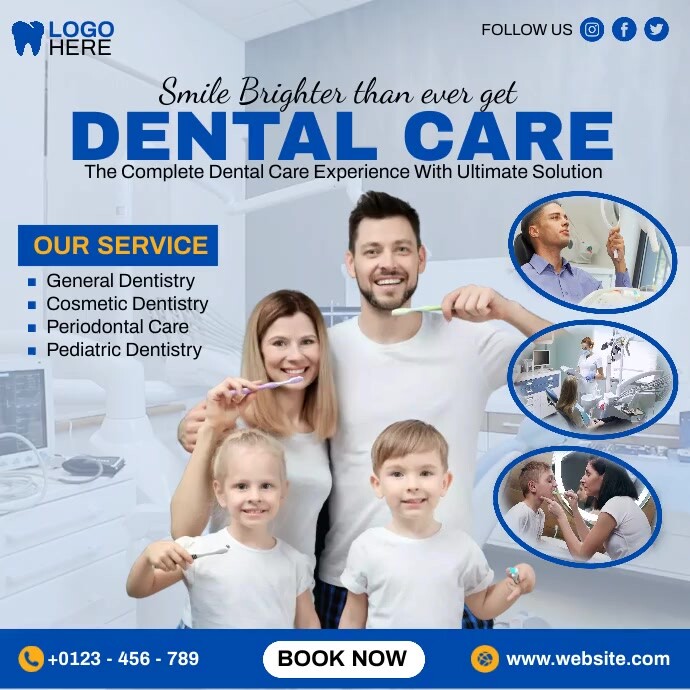 Dental Care Ads Template | PosterMyWall