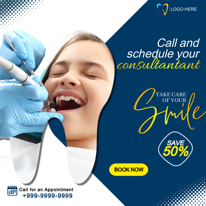 Plantilla de Dental Clinic Post Template | PosterMyWall