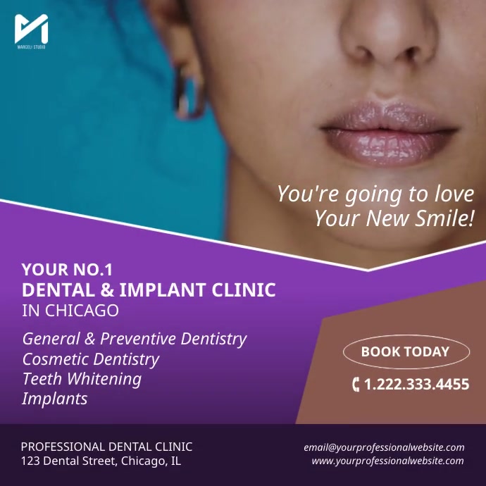 Dental Clinic Teeth Whitening Video Ad Template | PosterMyWall