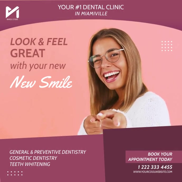 Dental Clinic Teeth Whitening Video Ad Template | PosterMyWall